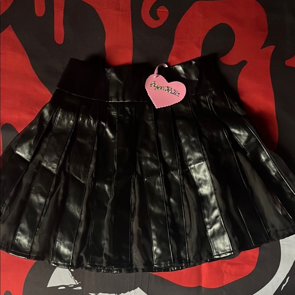 Dolls Kill | Skirts | Black Faux Leather Sugar Thrillz Dolls Kill Mini ...